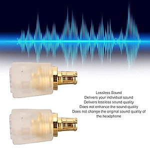 Headphone Cable Connector, Universal Lossless Sound Small Impact Resistant A2DC to 0.78mm 2 Pin Adapter Male to Female for CKR90 for CKS1100 for E70 for LS400 (Transparent)