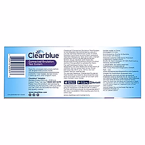 Clearblue Connected Ovulation Test System featuring Bluetooth connectivity and Advanced Ovulation Tests with digital results, 40 ovulation tests