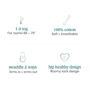 aden + anais, Cotton Knit Baby Wrap, Newborn Wearable Swaddle Blanket, 3 Pack, Multicolor Fairy Tale Flowers, 0-3 Months, Small/Medium