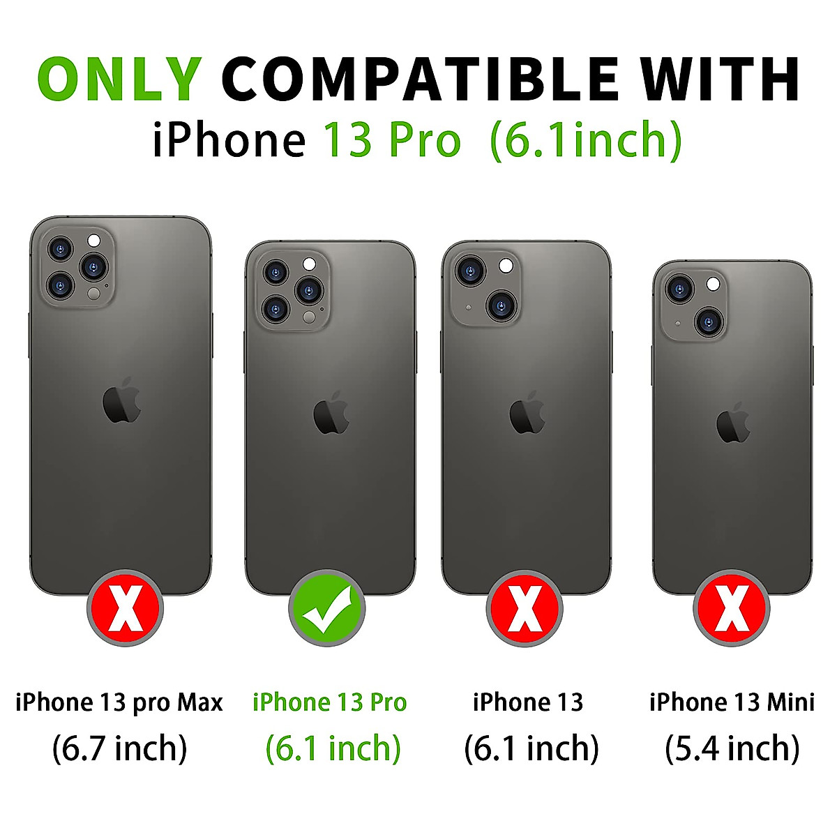 FYY Compatible with iPhone 13 Pro Case, [Kickstand Feature] Luxury PU Leather Wallet Case Flip Folio Cover with [Card Slots] and [Note Pockets] Case for iPhone 13 Pro 5G 6.1" Red