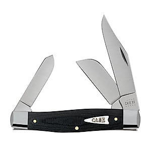 Case xx Smooth Black Micarta Large Stockman Stainless Pocket Knife Knives