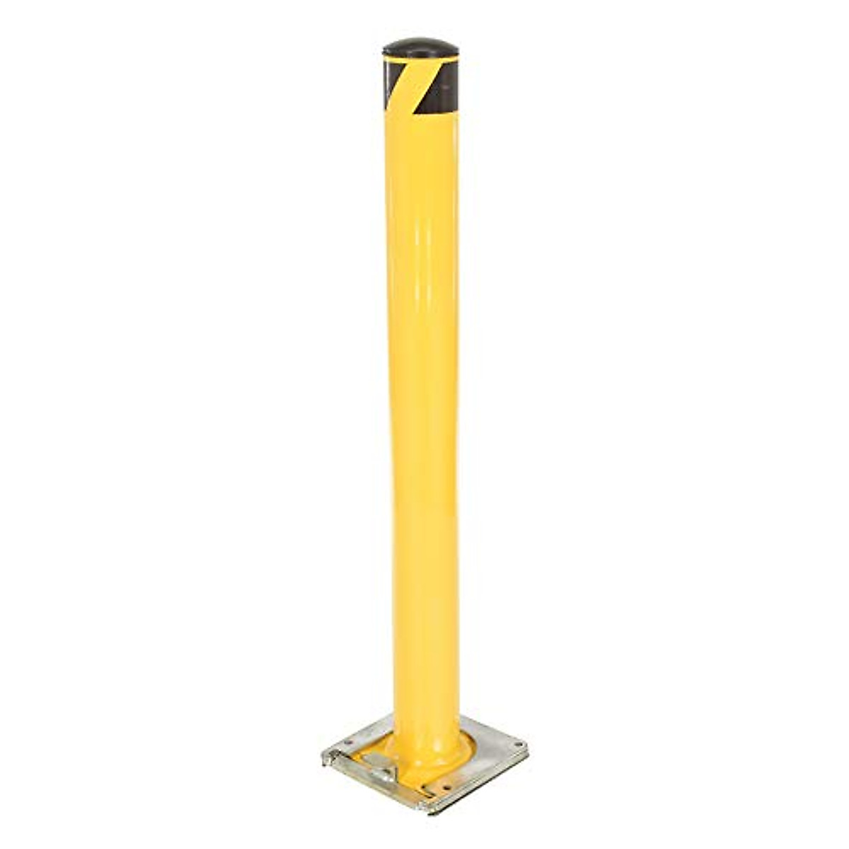 Vestil BOL-RF-48-4.5 Surface Mounted Removable Steel Pipe Safety Bollard, 4-1/2" OD, 48" Height,Yellow