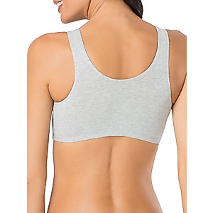 Fruit Of The Loom Womens Built Up Tank Style Sports Bra, Mint Chip/White/Grey Heather, 44 US