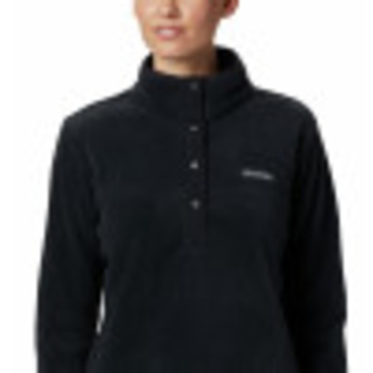 Columbia Women's Benton Springs 1/2 Snap Pullover, Black, Large