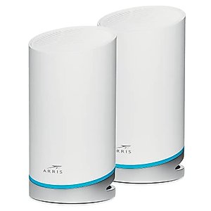 ARRIS SURFboard mAX W121 Tri-Band Mesh Wi-Fi 6 System | AX6600 Wi-Fi Speeds up to 6.6 Gbps | Coverage up to 5,500 sq ft| 4.8 Gbps Backhaul | Two 1 Gbps Ports per Node | Alexa Support |2 Year Warranty