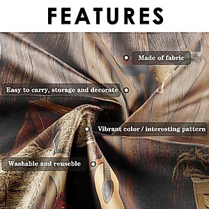 Western Cowboy Backdrop Wild West Photo Background Portrait Photography Props Cowgirl Theme Birthday Party Decorations, Ladvis 82.7"x59" Rustic Wood Banner Kids Baby Shower Photoshoot Supplies