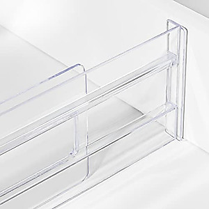HBlife Drawer Dividers Organizer 6 Pack, Clear Plastic Adjustable Drawer Separators 3.2 Inches High, Expandable from 11-20 Inches for Dresser Clothing Kitchen Storage