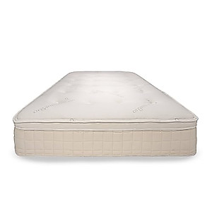 Naturepedic Pillow Top Organic Mattress - Full Hybrid Mattress with Encased Coils for Comfort and Pressure Relieving Natural Latex Mattress - Naturally Cooling & Breathable Mattress