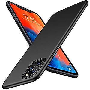 TORRAS 𝗨𝗽𝗴𝗿𝗮𝗱𝗲𝗱 Slim Fit Compatible for iPhone 11 Pro Max Case, [Thin as No Case on] [Silky Smooth Touch] Matte Finish Grip Hard Plastic Phone Cover Case for iPhone 11 Pro Max Cases, Black