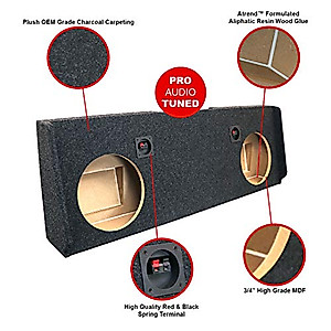 Bbox A182-12CPA Dual 12” Sealed Subwoofer Enclosure Fits 2007-2013 Chevrolet/GMC Silverado/Sierra Crew cab