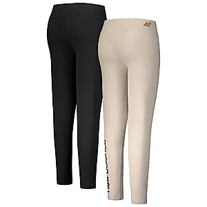 New Balance Girls Active Leggings Set 3 Piece T-Shirt, and Leggings Activewear Set, Size 78, MangoOatmeal