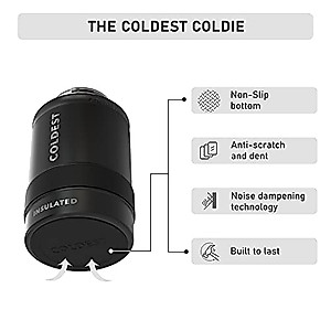 THE COLDEST Skinny Can Cooler - Vacuum Insulated Stainless Steel Slim Can Koozie - Sleeve for All 12oz Cans - Slim Can Holder for Beer, Soda, Hard Seltzer, Energy Drinks & more (Epic White)