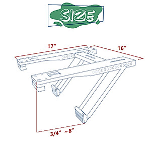 Wintcomfort Window Air Conditioner Bracket, Heavy Duty AC Support with 2 Arms, Up to 200 lbs, Universal Fit 5,000 to 22,000 BTU Window Units