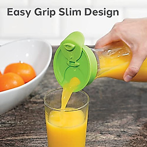 Oggi Carafe, 1.6-Liter, Clear, Black Lid