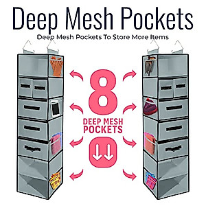 Tidy Zebra Hanging Closet Organizers with Drawers and Storage Shelves - Great Clothes Organizer for Closet, RV Storage, Perfect Storage Organization College Dorm Room Essentials for Students Dorm Room