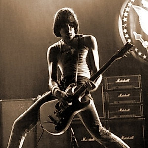 Miniature Light Grey Guitar for Johnny Ramone Display Gift