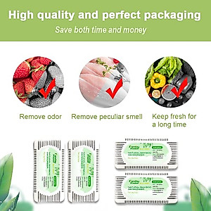2Packs Refrigerator Deodorizer(60g Each Pack)， Fonday Odor Eliminator for Fridges Freezers Coolers & Lunch Boxes, Bamboo Charcoal Fridge Deodorizer, More Effective Than Baking Soda
