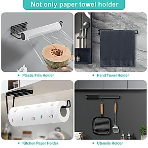 Paper Towels Holder, Wall Mounted Paper Towel Holders Napkin Holders for Kitchen Self-Adhesive or Drilling
