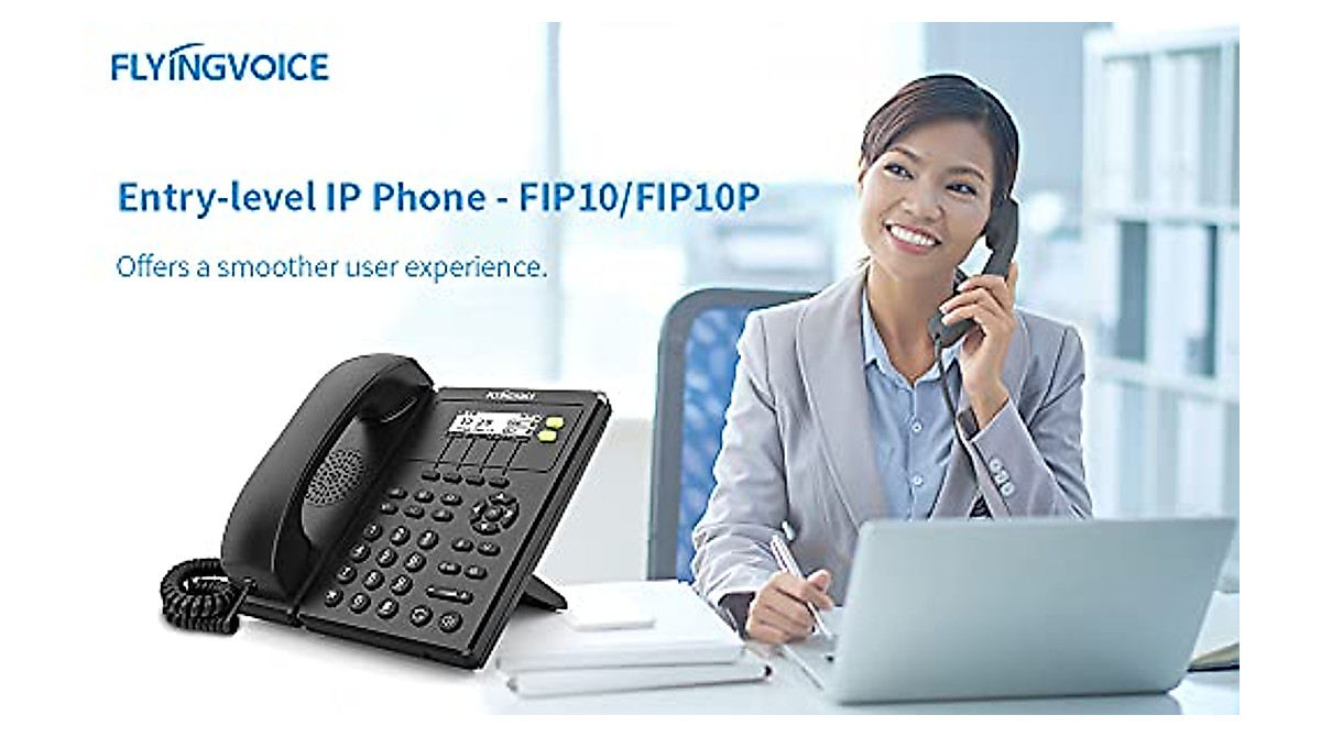 FLYINGVOICE FIP10P VoIP Phone with WiFi Support