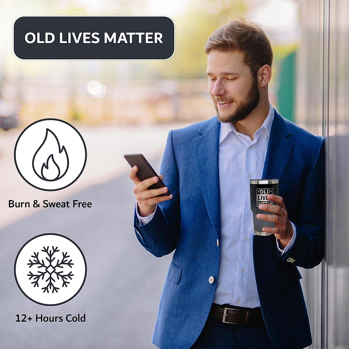 Old Lives Matter, 30 oz, Old Lives Still Matter Gifts For Men,Beer Gifts For Men Birthday,Funny Retirement Gifts for Men,Old Lives Still Matter Gifts, Senior Citizen Gifts, Funny Gifts for Grandpa