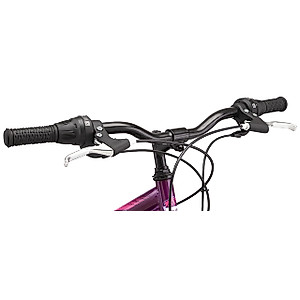 Pacific Cavern Mountain Bike for Youth, Boys and Girls, 21-Speed Twist Shifter, 24-Inch Wheels, 14-Inch Steel Frame, Front Suspension, Kickstand Included, Purple