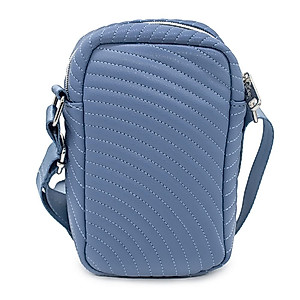 Disney Bag, Cross Body, Signature D Logo, Blue, Arch Stitch, Blue, Vegan Leather
