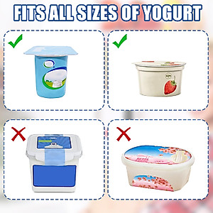 6 Pack Yogurt Organizer for Fridge, 20 Capacity Yogurt Holder for Refrigerator with Adhesive Tapes, 12" Long Fridge Yogurt Organizer Customizable to Fit Multiple Yogurt Sizes, Yogurt Fridge Organizer