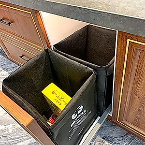 Jesintop Recycle Bins for Kitchen,Ultra-Large Capacity Recycle Waste Bin Bags for Kitchen Home Trash Sorting Bins Organizer Baskets,29 Gal Series(2pcs)