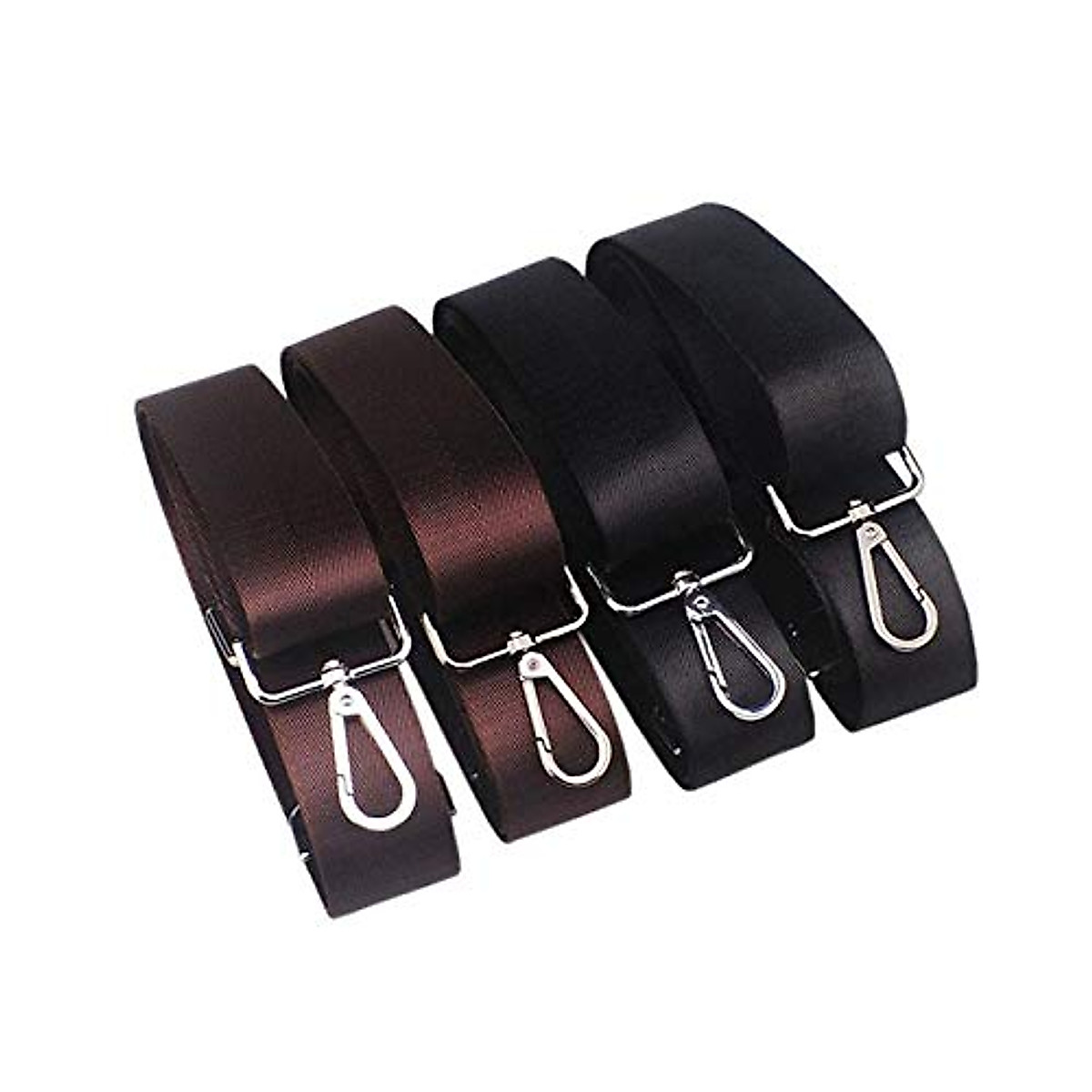 Adjustable Handbag Strap Replacement Guitar Style Canvas 57 Inches Crossbody Strap for Shoulder Bag (Black-02)