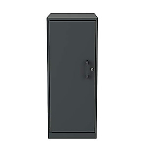 Hirsh Industries Space Solutions Metal 3 Shelf Personal Storage Locker Cabinet, Charcoal, Fully Assembled