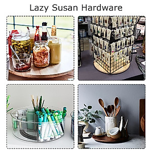 12 Inch Lazy Susan Hardware, 2PCS Lazy Susan Turntable Bearings Swivel Plate, Plastic Rotating Turntable for Rotating Dining Table, Serving Trays, Kitchen Storage Racks, Craft Table