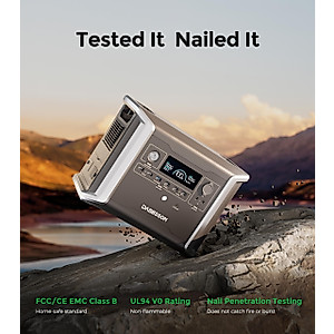 Dabbsson Portable Power Station DBS1300, 1330Wh Solar Generator with 4x1200W AC Outlets, EV Semi-Solid State LiFePO4 Battery, Solar Powered Generator for Camping, Home Backup, Emergency, RV