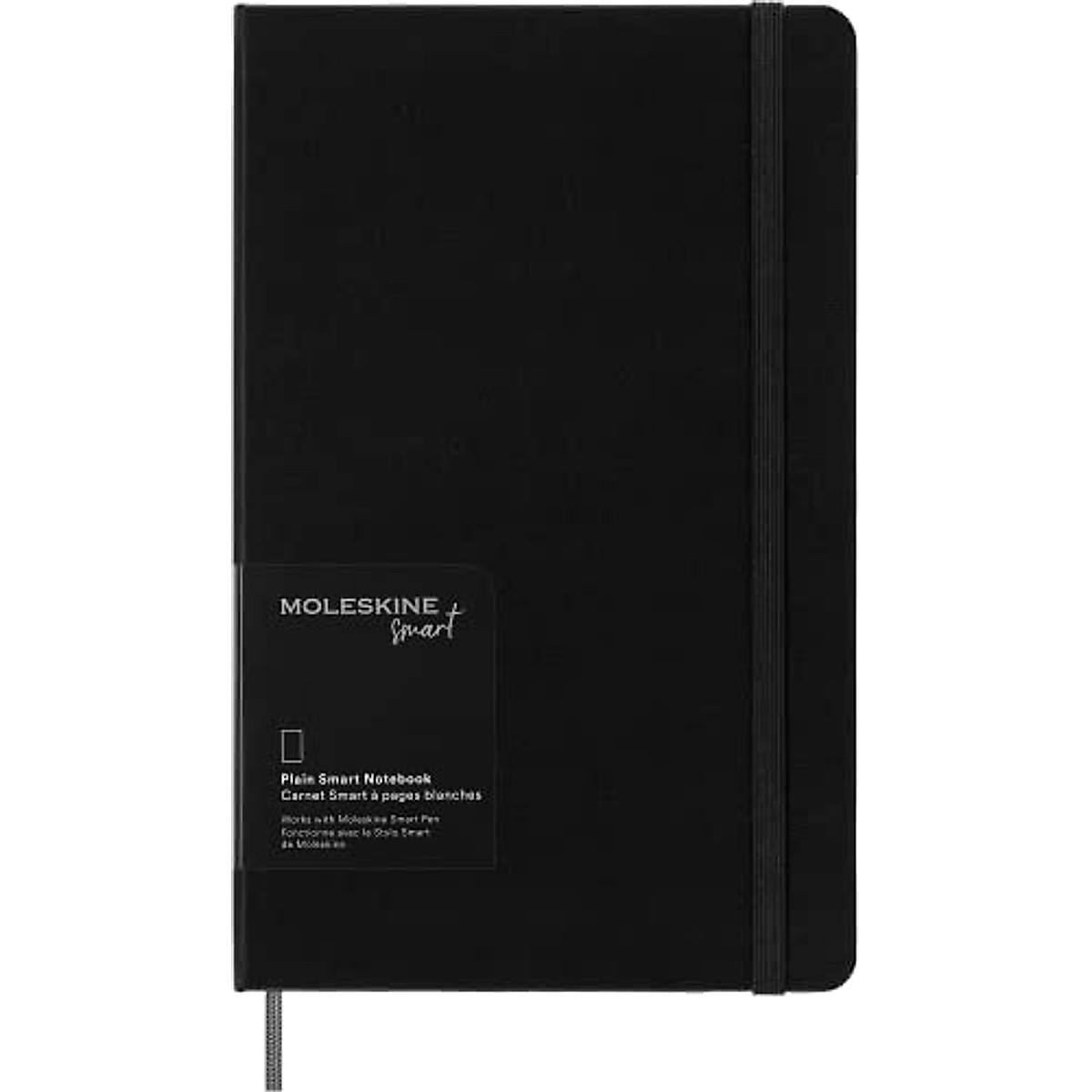 Moleskine Smart Notebook, Large, Plain, Black, Hard Cover (5 x 8.25)