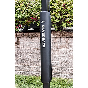 Silverback 60" In-Ground Basketball System with Adjustable-Height Tempered Glass Backboard and Pro-Style Breakaway Rim