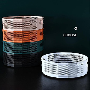 Baoblaze Rotating Kitchen Round Storage Tray Table Top Pantry Fruit Cosmetic Organizer Plate Container, Pink L