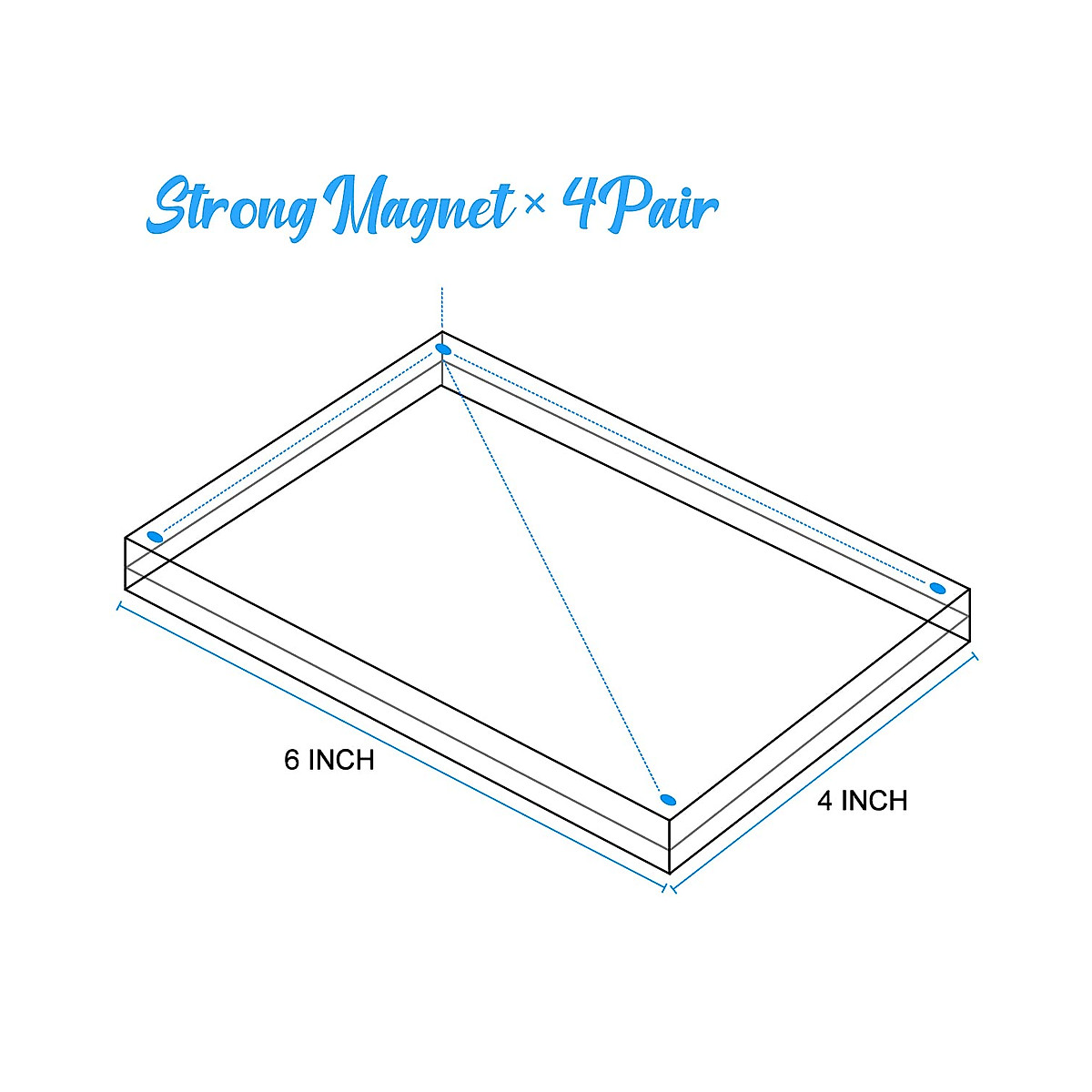 JUOIFIP 5 Pack Acrylic Picture Frame 4×6 Clear Double Sided Magnetic Photo Frame - Frameless Baby Friend Family Picture Desktop Display with Support Stand and Gift Boxes