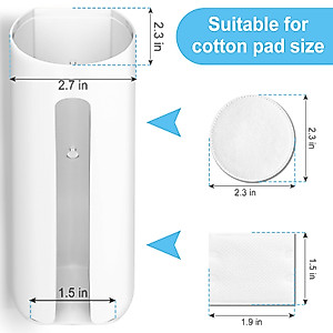 IWNTWY Cotton Pad Holder, Wall Mounted Cotton Rounds Holder Dispenser Makeup Organizers Containers for Bathroom