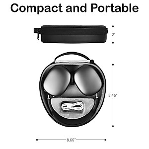 Hard Case for New AirPods Max, Travel Carrying Headphone Case with Funny Print Music Earpad Cover Protective Portable Storage Bag Gift APM2