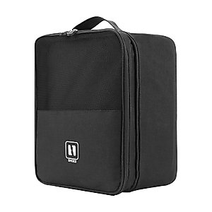 IMCUZUR Shoe Bag for Travel, Shoes Packing Organizer Bag for Women and Men, Holds Shoes up to Size 13 (Black)