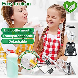 Nemufy Olive Oil Dispenser Bottle for Kitchen with Measurement Scale Cooking Oil and Vinegar Soy Sauce Bottling Clear Glass Oil Bottles Oil Pot Oil Container, 17oz/500ml
