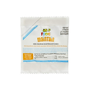 FROG Maintain Non-Chlorine Shock Treatment for Hot Tubs Pack of 6, Quick and Easy Single Dose Shock Treatment Packets, Chlorine and Cyanuric Acid Free, for use in spas up to 600 gallons