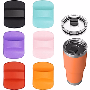 6Pcs Lid Magnetic Slider Replacement, magslider replacement Push Block Compatible With YETI Lids 10 oz, 14oz, 16 oz, 20 oz, 26 oz, 30 oz(Black Red Orange Purple Pink Seafoam)