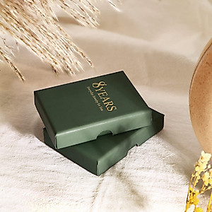 8YEARS 18K Gold Plated Dangle Hoop Earrings for Women, Gold CZ Paved Huggie Hoop Earrings, Gold Dangle Drop Huggie Earrings With Star Moon Teardrop Evil Eye Lightning Charms (Teardrop)