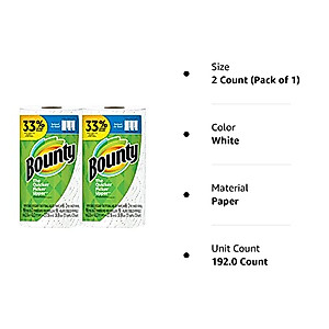 Bounty Select-A-Size, 2-ply 96 sheets Paper Towel Big Roll - White - 2-Pack