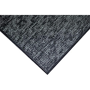 Furnish my Place Modern Indoor/Outdoor Commercial Black Rug, Modern Area Rug, Runner Rug, Pet-Friendly Carpet for Living Room, Dining Room, Bedroom, Made in USA - 2' x 12'