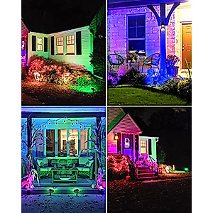 Kaxiida Solar Lights Outdoor Waterproof, 7 Lighting Modes Solar Landscape Pathway Lights, IP68 Color Changing Solar Outdoor Lights for Yard,Garden,Patio, Gate, Fence