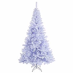 Sunnyglade 6 FT Premium White Artificial Christmas Tree 1000 Tips Full Tree Easy to Assemble with Christmas Tree Metal Stand for Indoor and Outdoor Use (6FT)