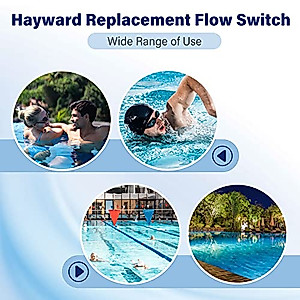 Flow Switch Assembly GLX-FLO-RP for Hayward Goldline Aquarite Salt System, Pool Flow Sensor Suitable for Hayward Salt Cell and Chlorine Generator, with 15-Foot Cable Flow Switch
