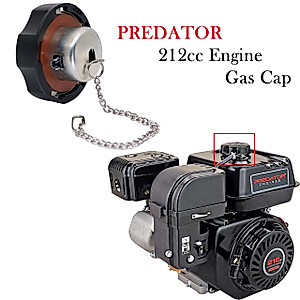 JMCHstore Gas Cap for Predator 212 Engine 6.5 HP (212cc) OHV Horizontal Shaft Gas Engine w/chain, Gas lid for Generac Gas Pressure Washer, Coleman Mini bike, Go kart Engine (Tab Lock)