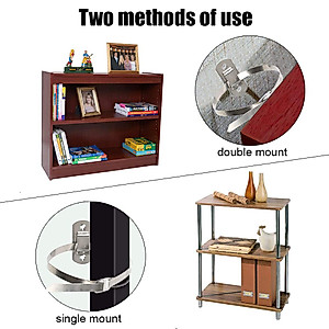 ManLee Metal Furniture Straps for Baby Proofing Anti Tip Furniture Kit Strap Furniture to Wall Cabinet Wall Anchors Adjustable Wall Straps Protect Toddler and Pet from Falling Furniture